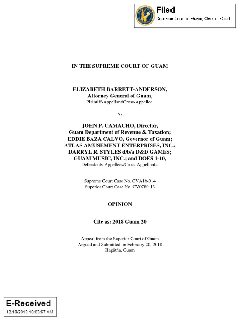 2018 Guam 20 | PDF | Lawsuit | Standing (Law)