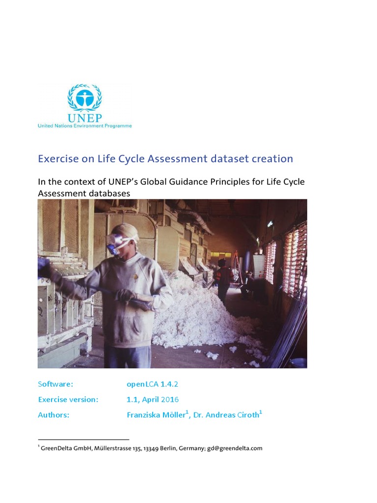 Exercise On Life Cycle Assessment Dataset Creation | PDF