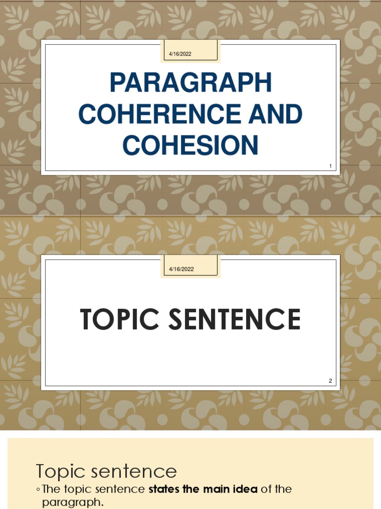 Coherence and Cohesion | Download Free PDF | Logic | Paragraph