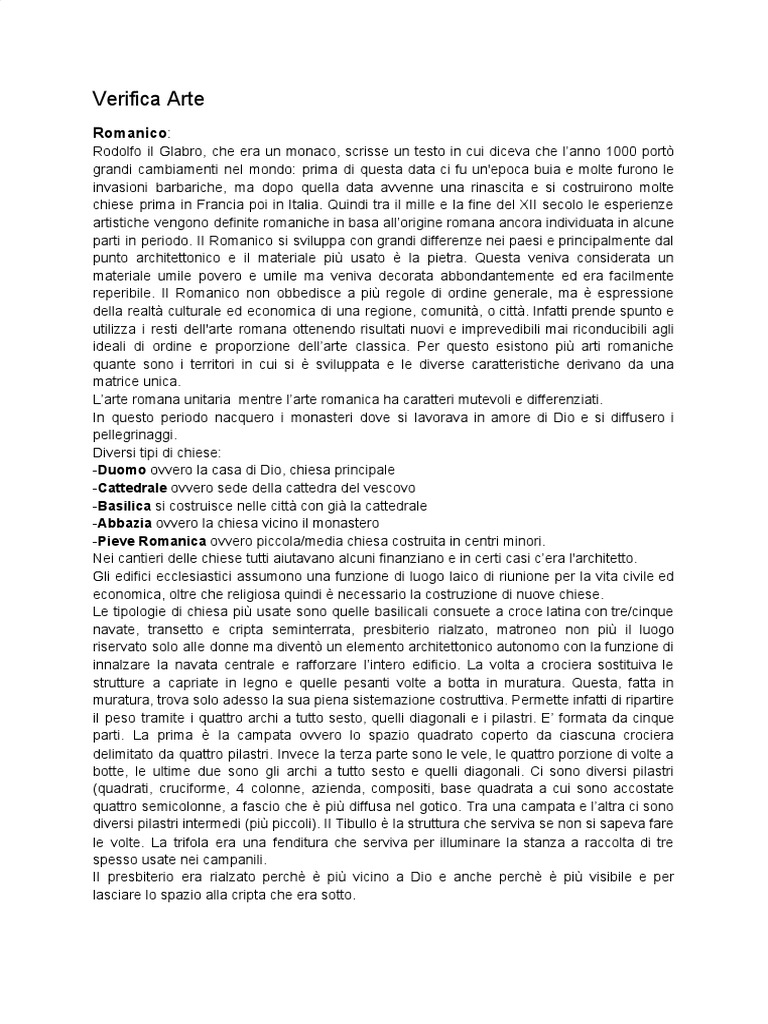 Verifica Arte 1 | PDF