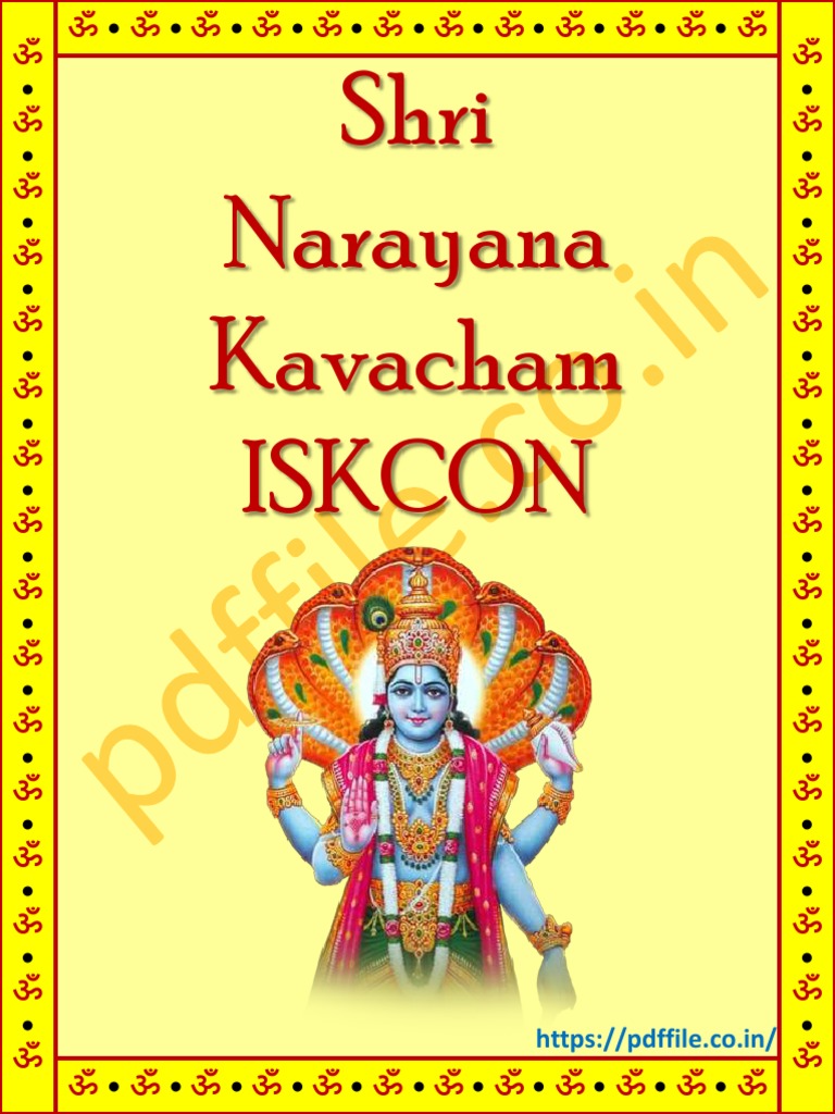 Shri Narayana Kavacham Iskcon | PDF | Religious Belief And Doctrine | Indian Poetics