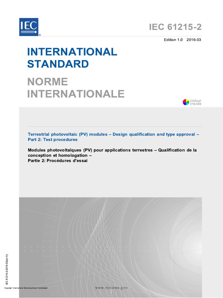 Iec 61215-2-2016 | PDF