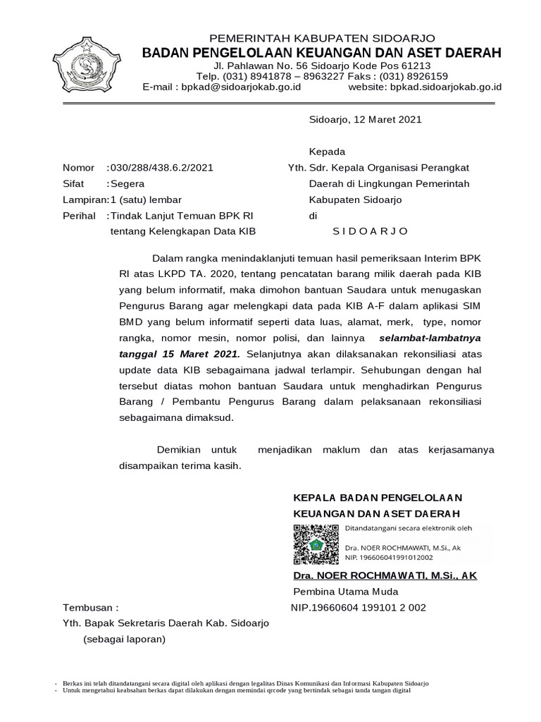 Surat TL BPK-RI | PDF