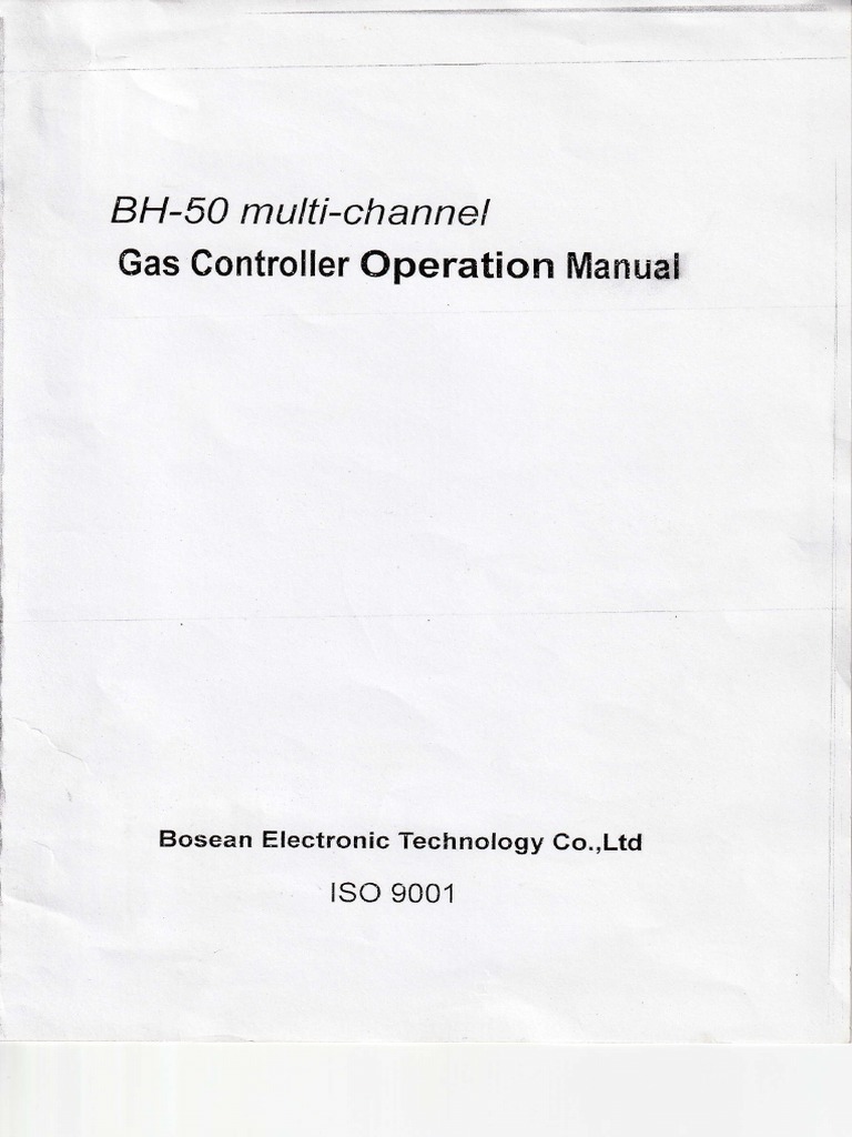 BH-50 Multi-Channel Gas Controller Operation Manual | PDF | Sensor | Electrical Engineering