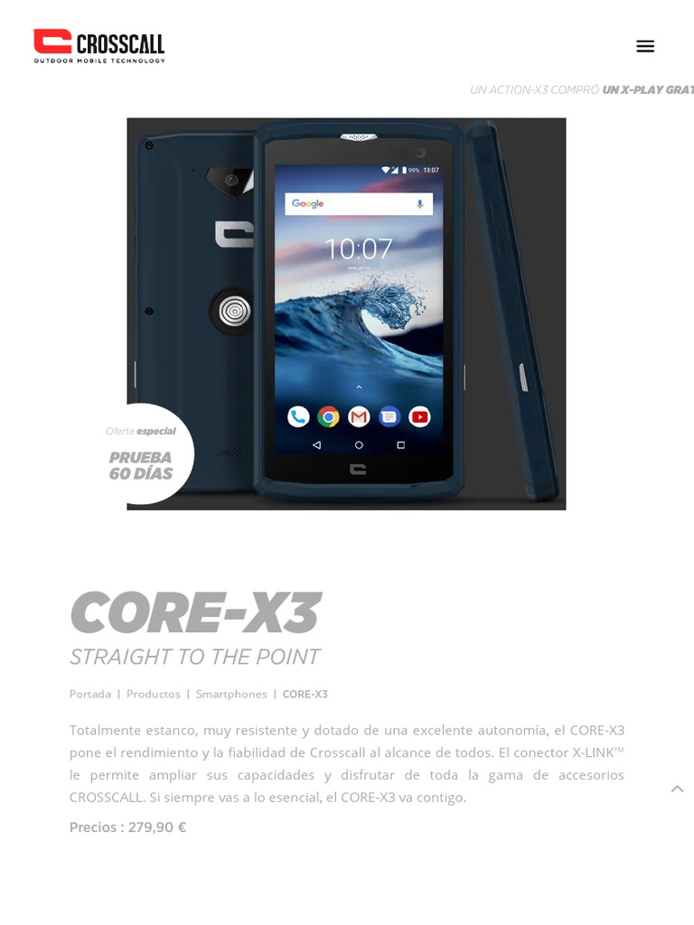CORE-X3 - STRAIGHT TO THE POINT - Crosscall | PDF | 3 G | Smartphone
