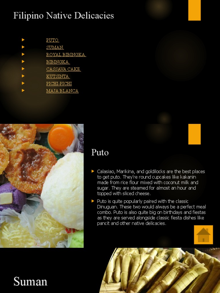 Top Filipino Native Delicacies | PDF | Regional & Ethnic Food | Asian ...