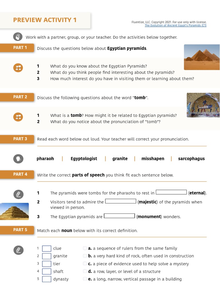 Preview Activity 1: The Evolution of Ancient Egypt's Pyramids (C1 ...