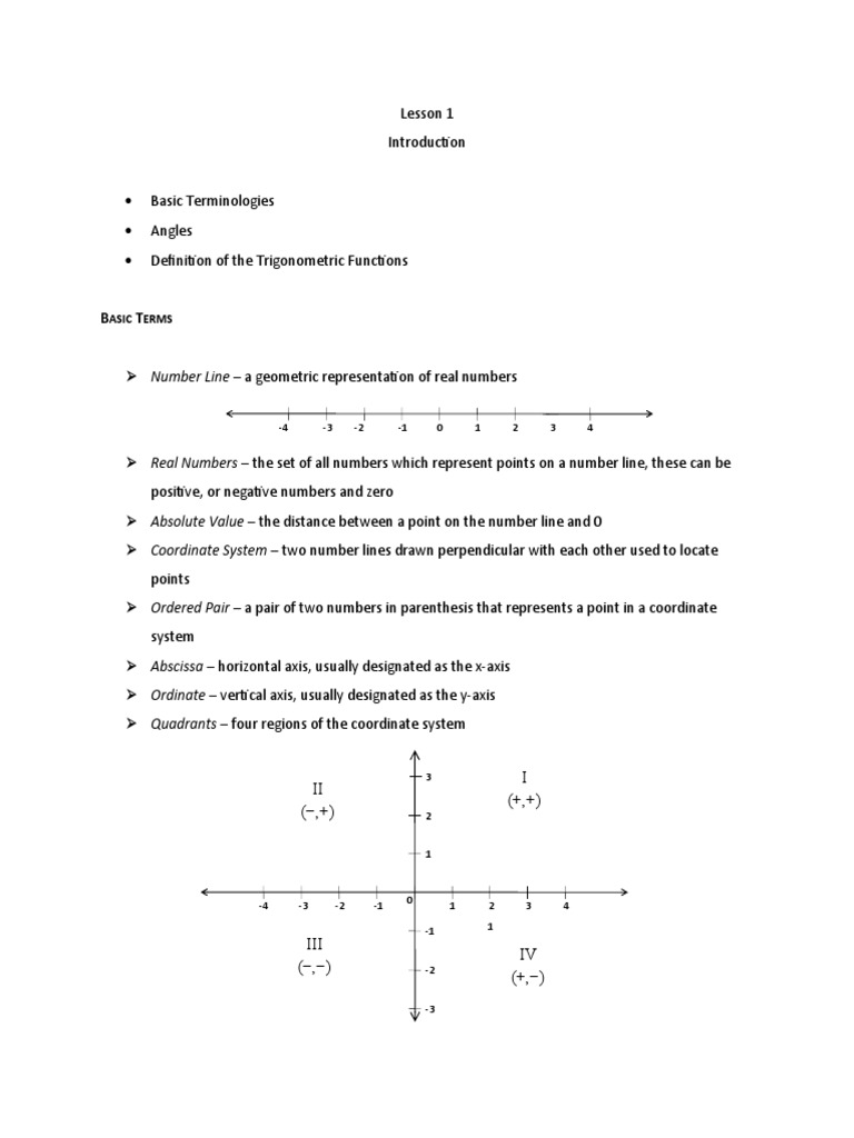 Math 2 Pdf Trigonometric Functions Cartesian Coordinate System