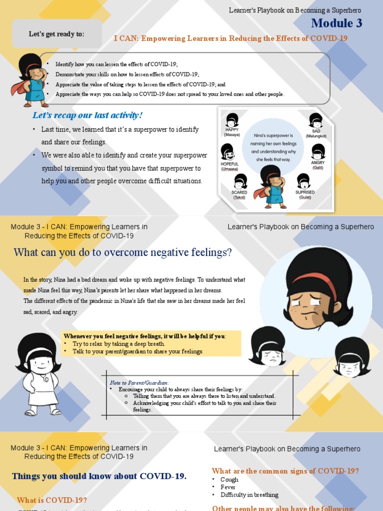 Module 3 I AM A SuperHero With Feelings | PDF | Learning | Public Health