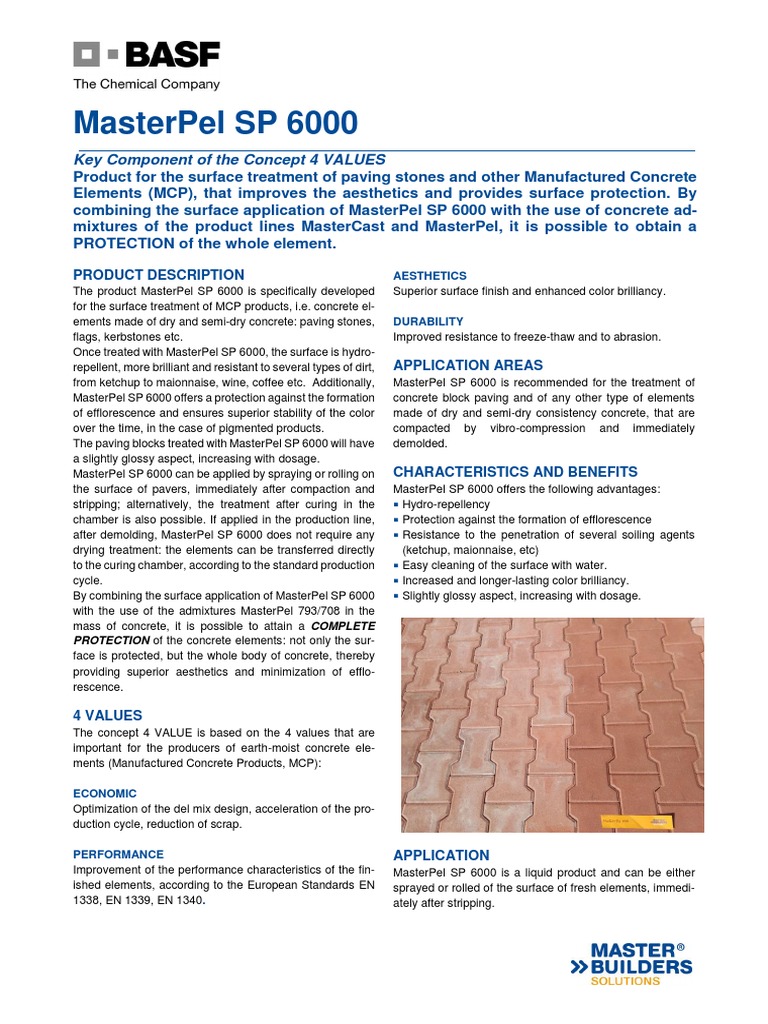 MasterPel SP 6000 - BASF July 2018 - en - NZ | PDF | Concrete | Building Materials