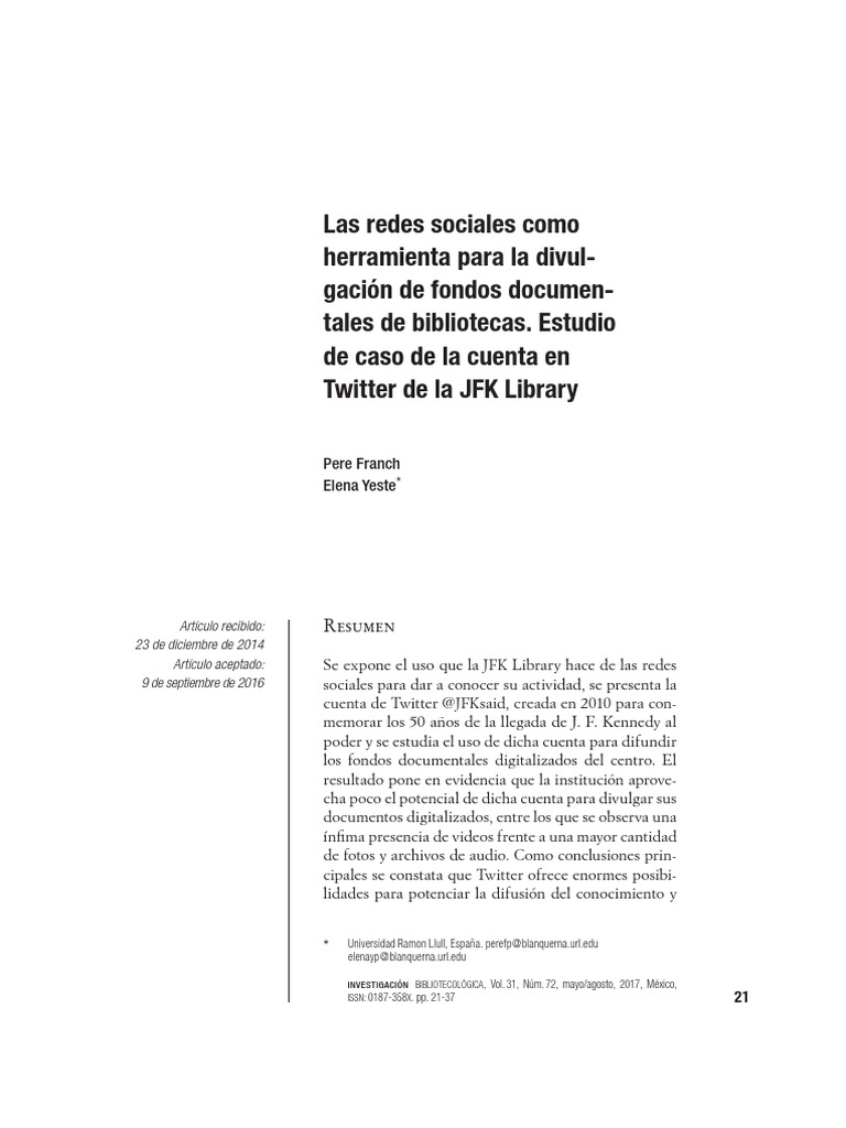 Posible Lectura 3 - Redes Sociales | PDF | John F. Kennedy | Multimedia