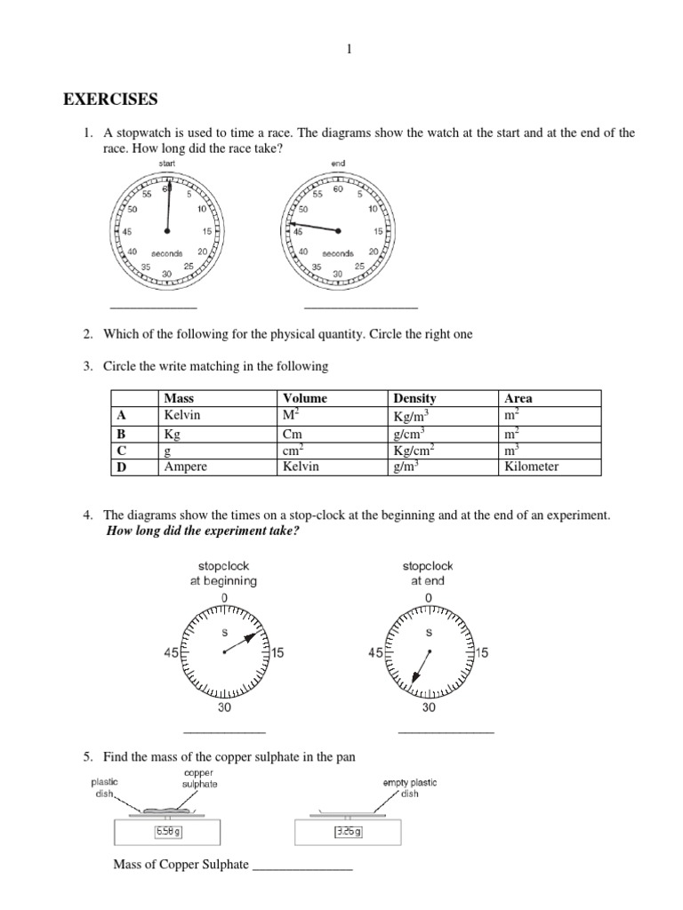 Measurement Practice Questions | PDF | Density | Volume