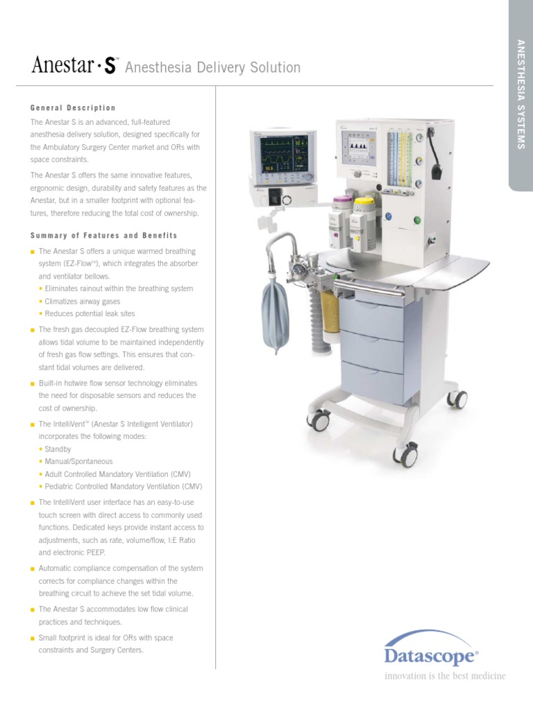 Anestar: Anesthesia Delivery Solution | PDF | Breathing | Humidity