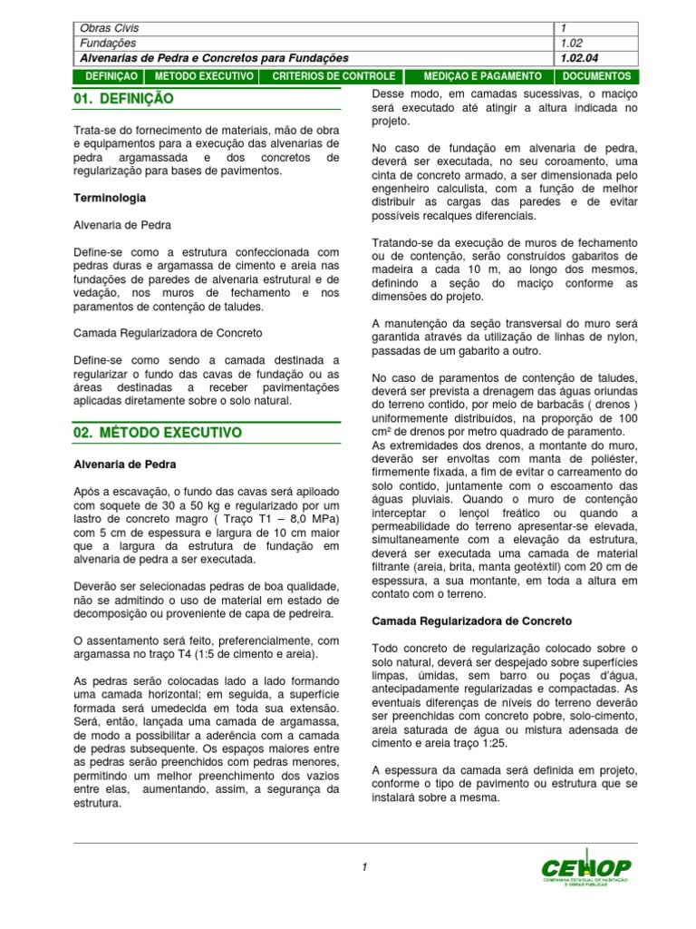 Manual ORSE - Embasamento | PDF | Concreto | Argamassa (alvenaria)