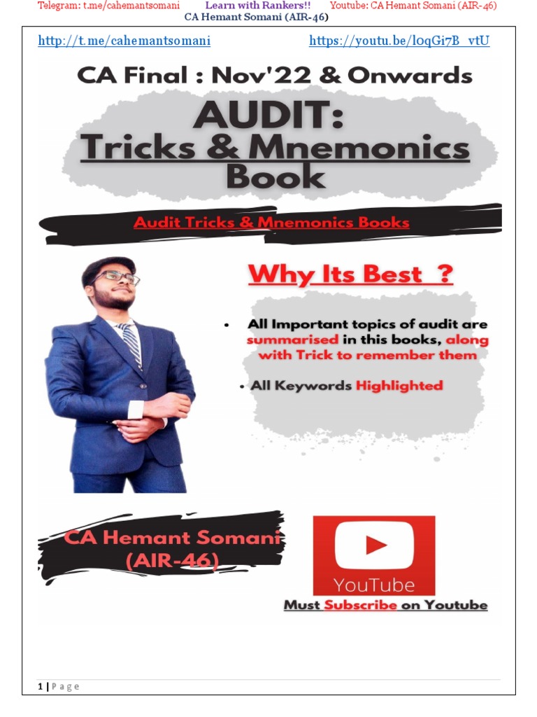 Audit Memonics Hemant Somani | PDF