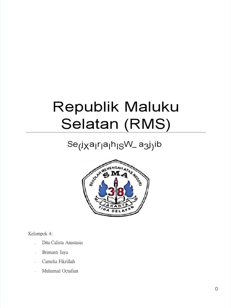 PDF Republik Maluku Selatan Rms | PDF