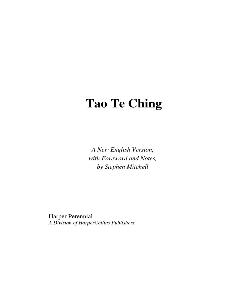Tao Te Ching Complete | PDF | Laozi | Tao