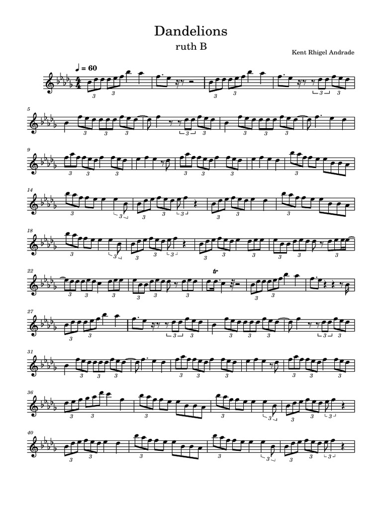 Dandelions: Ruth B | PDF