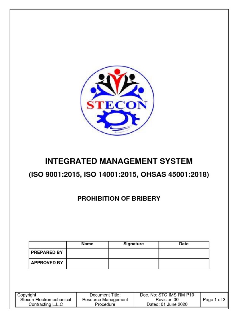 Anti Bribery Procedure | PDF | Bribery | Economies