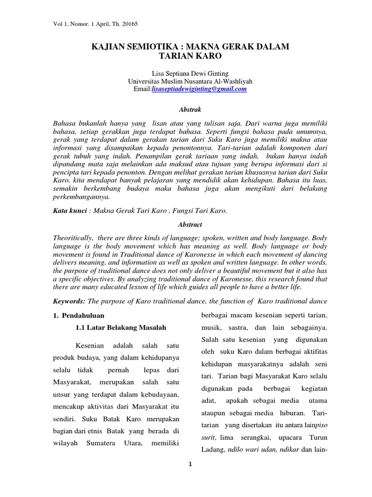 Kajian Semiotika Makna Gerak Dalam Taria 4ea94667 | PDF
