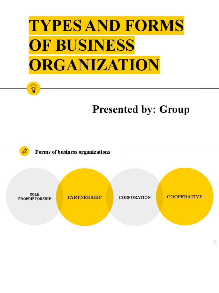 Types and Forms of Business Organizations | PDF | Partnership | Sole Proprietorship