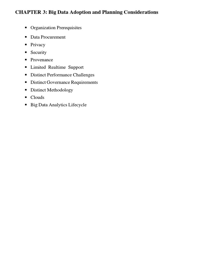 CHAPTER 3: Big Data Adoption and Planning Considerations | Download Free PDF | Data Analysis ...