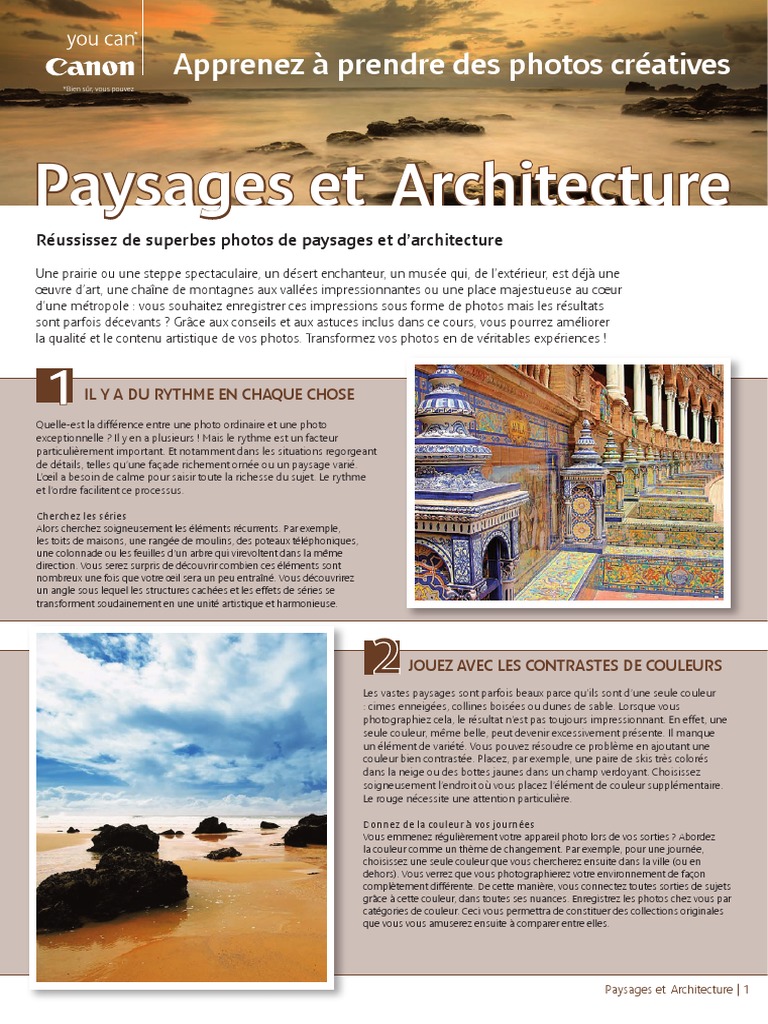 Photographie de paysages et architecture | PDF | Appareil photo ...