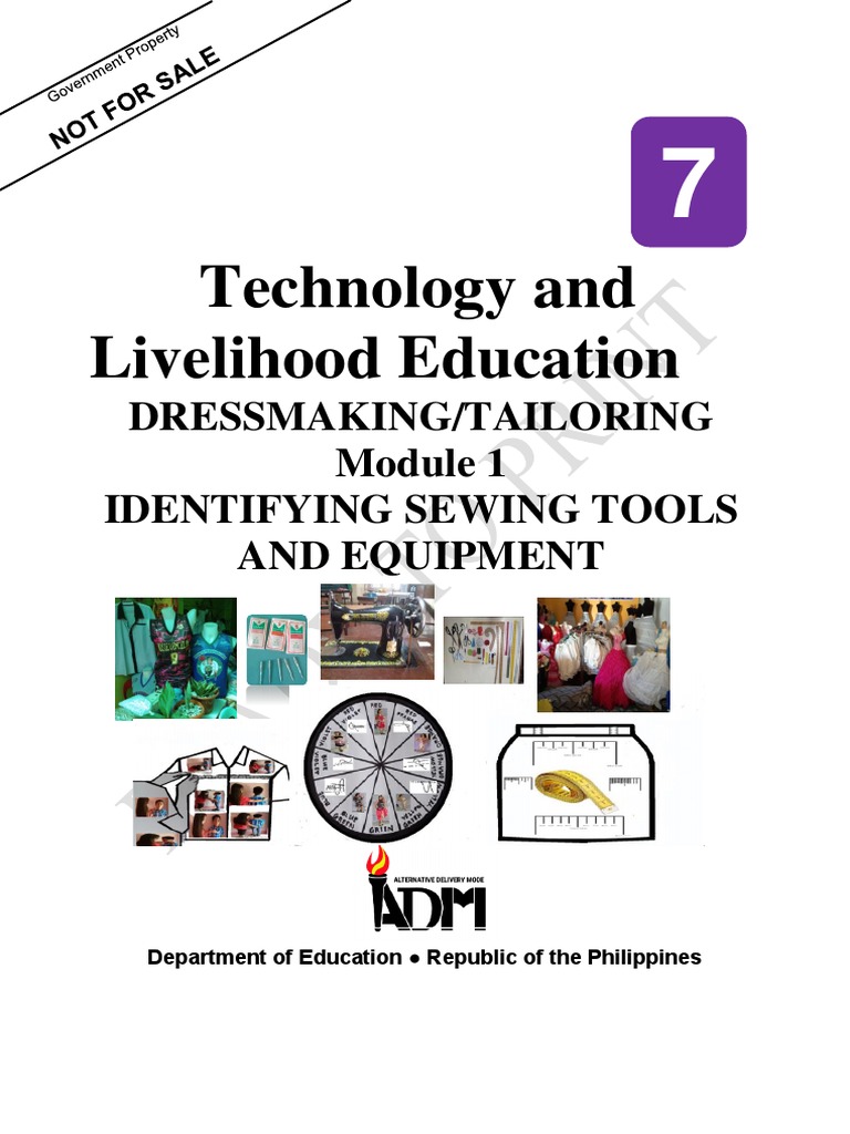 TLE7 Mod1 Identifying Sewing Tools and Equipment v5 | PDF | Sewing | Seam (Sewing)