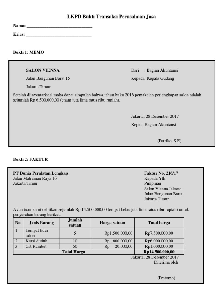 Apa Itu Bukti Transaksi