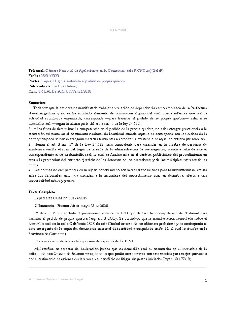 Lopez Higinia | PDF | Bancarrota | Judicaturas