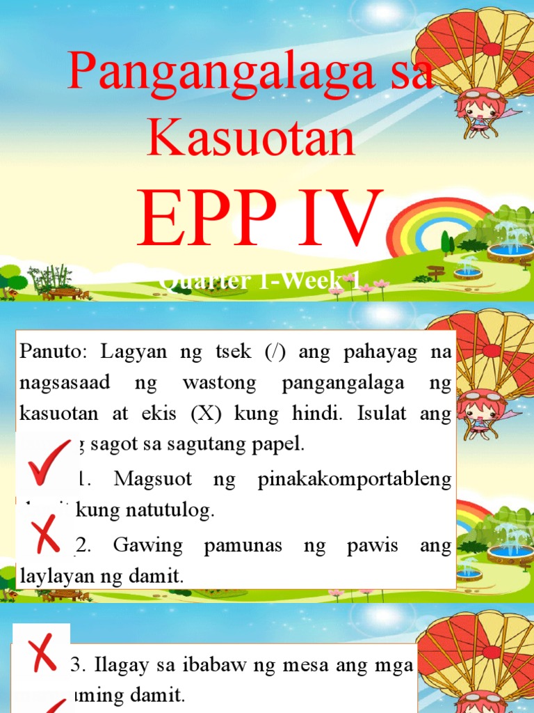 Quarter 1-Week 1-Epp IV | PDF