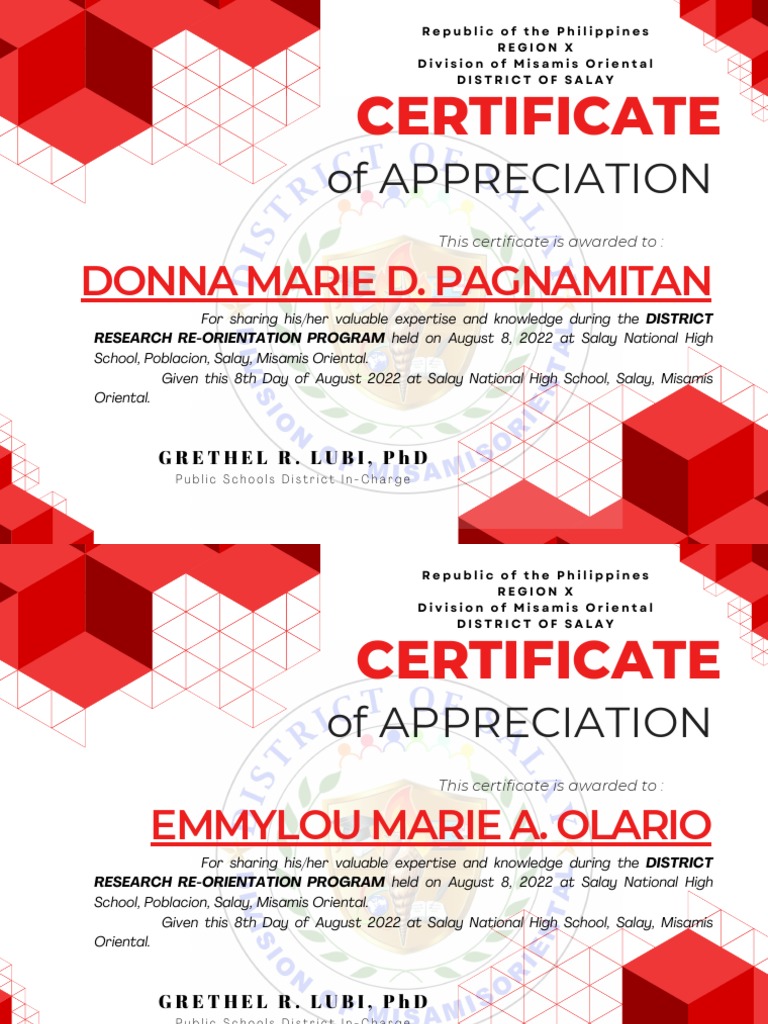 Research Certificates | PDF