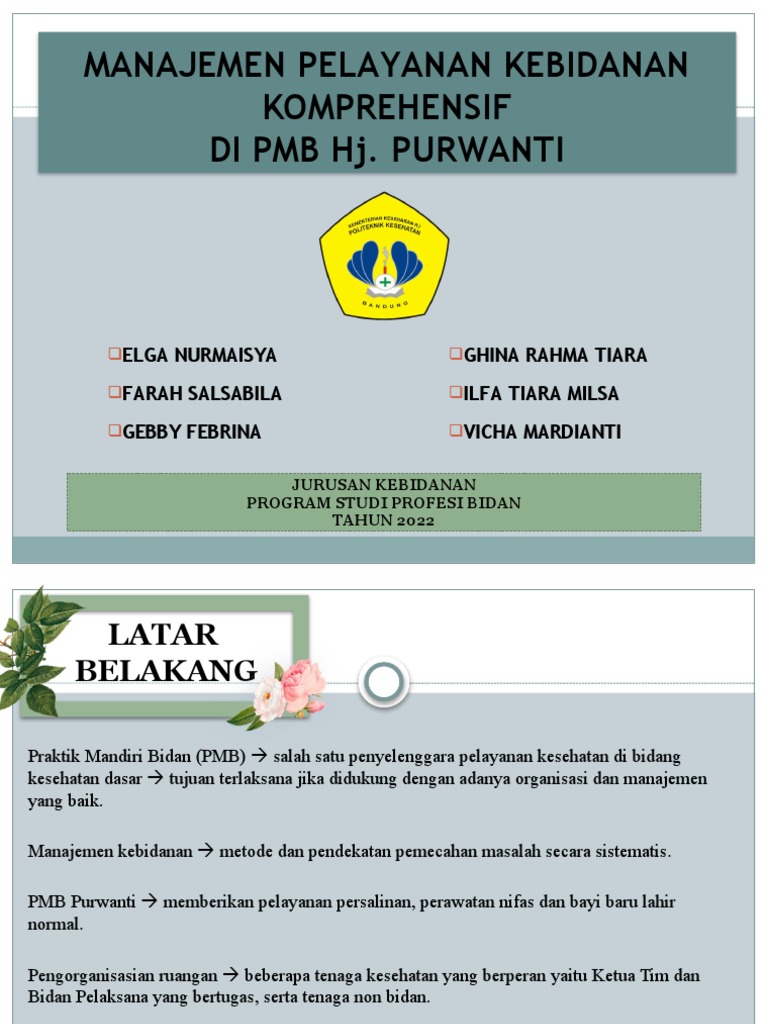 Manajemen Kebidanan di PMB Purwanti | PDF | Pengembangan Diri | Kesehatan Holistik