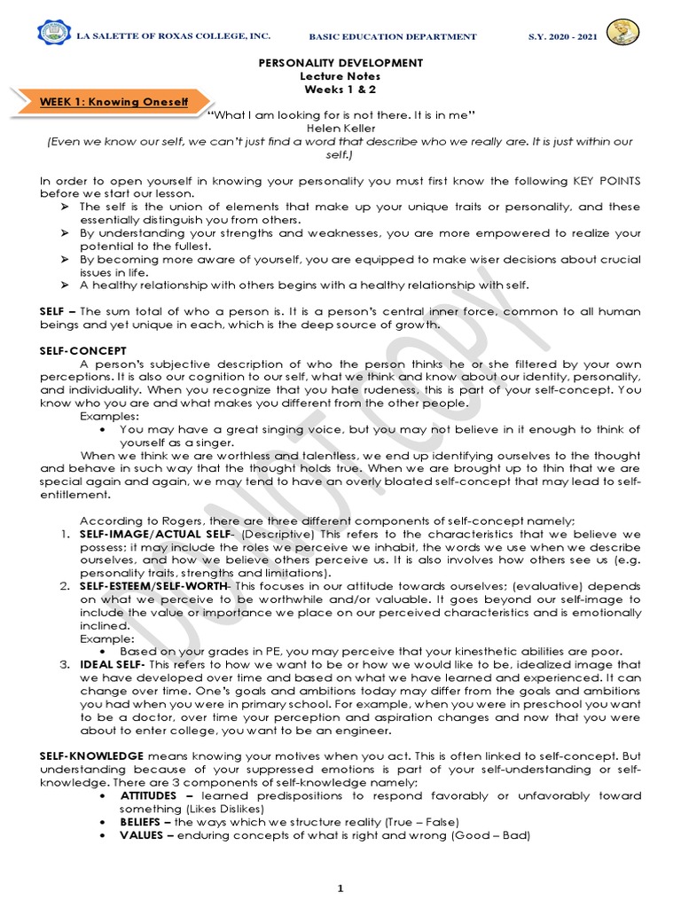 Understanding Holistic Personal Development through Self-Awareness and ...