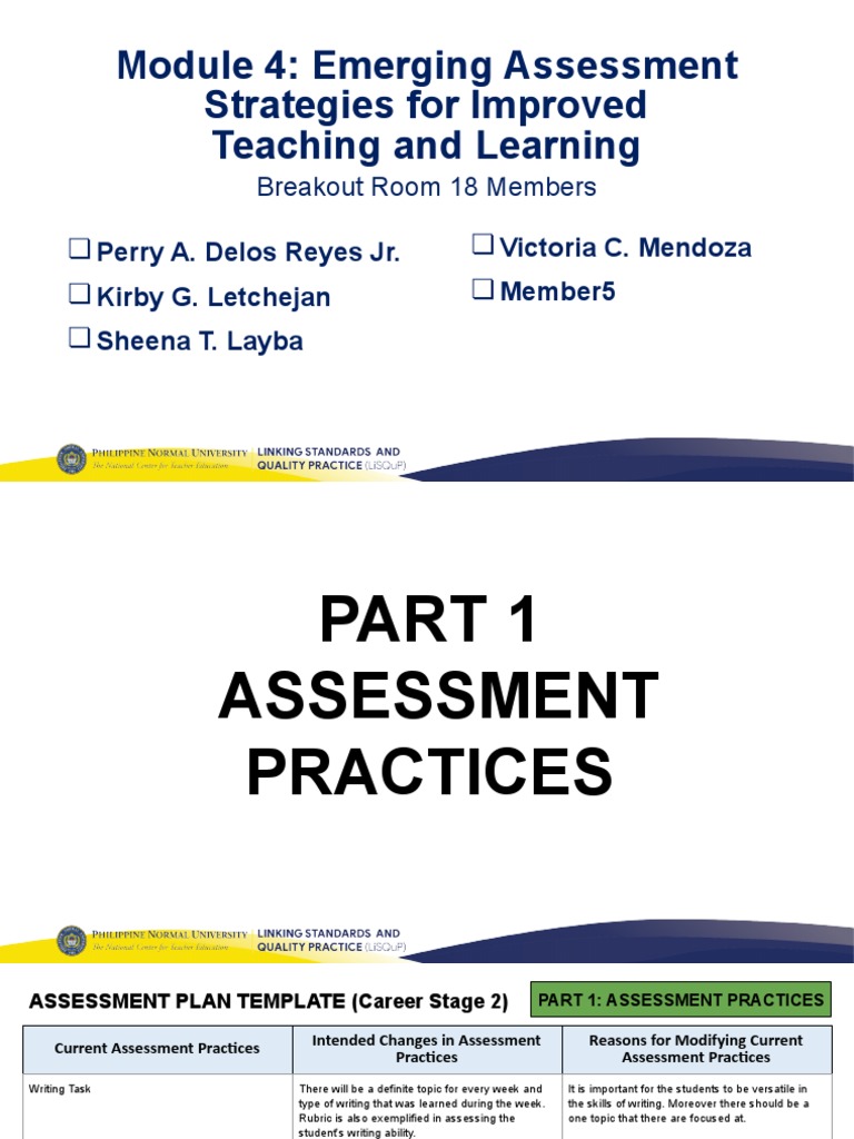 PPST Module 4-Emerging Assessment Strategies For Improved Teaching and ...