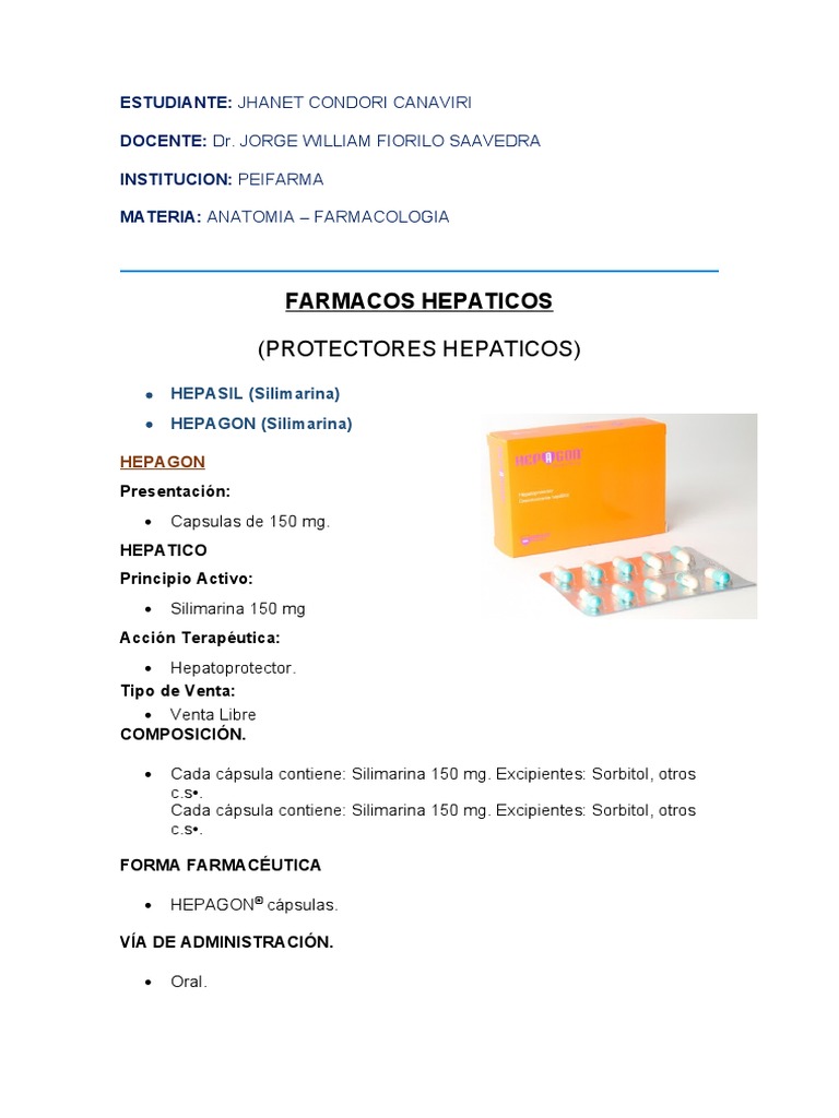 Hepagon 150 mg: Protector Hepático | PDF | Medicina CLINICA ...