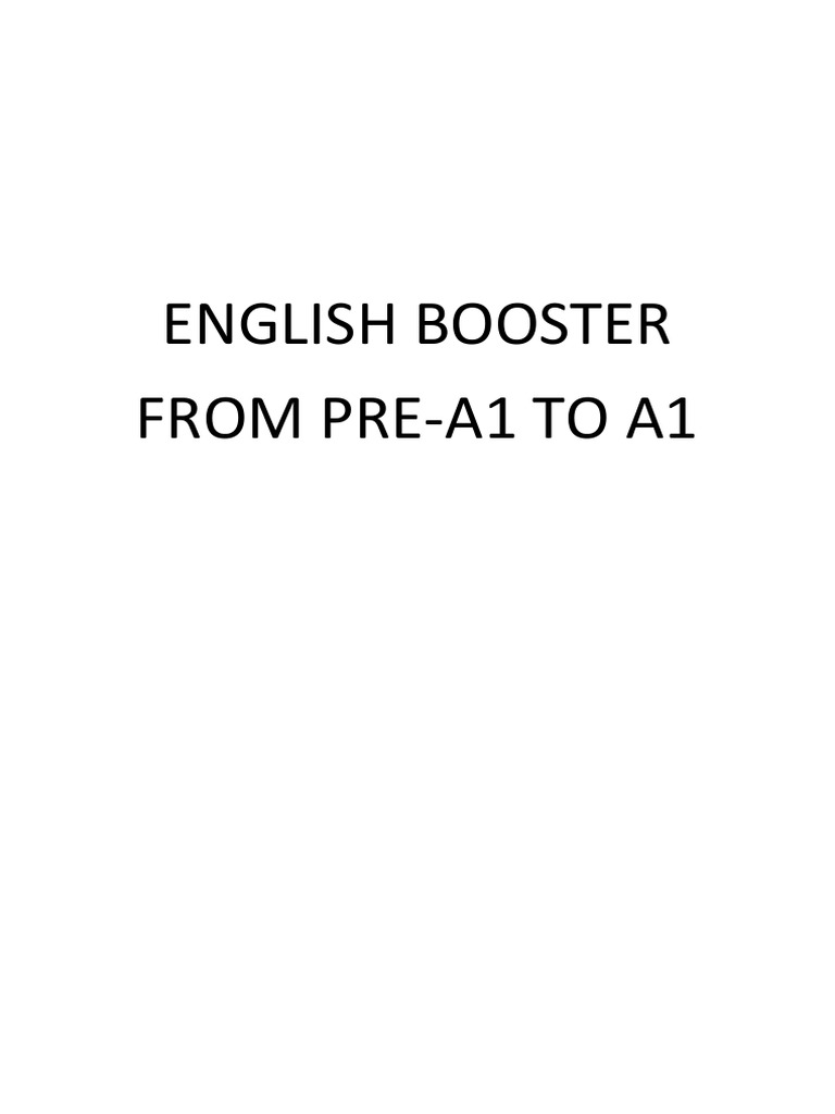English Booster 2022 | PDF
