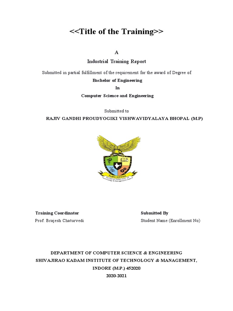 A Industrial Training Report | PDF | Python (Programming Language ...