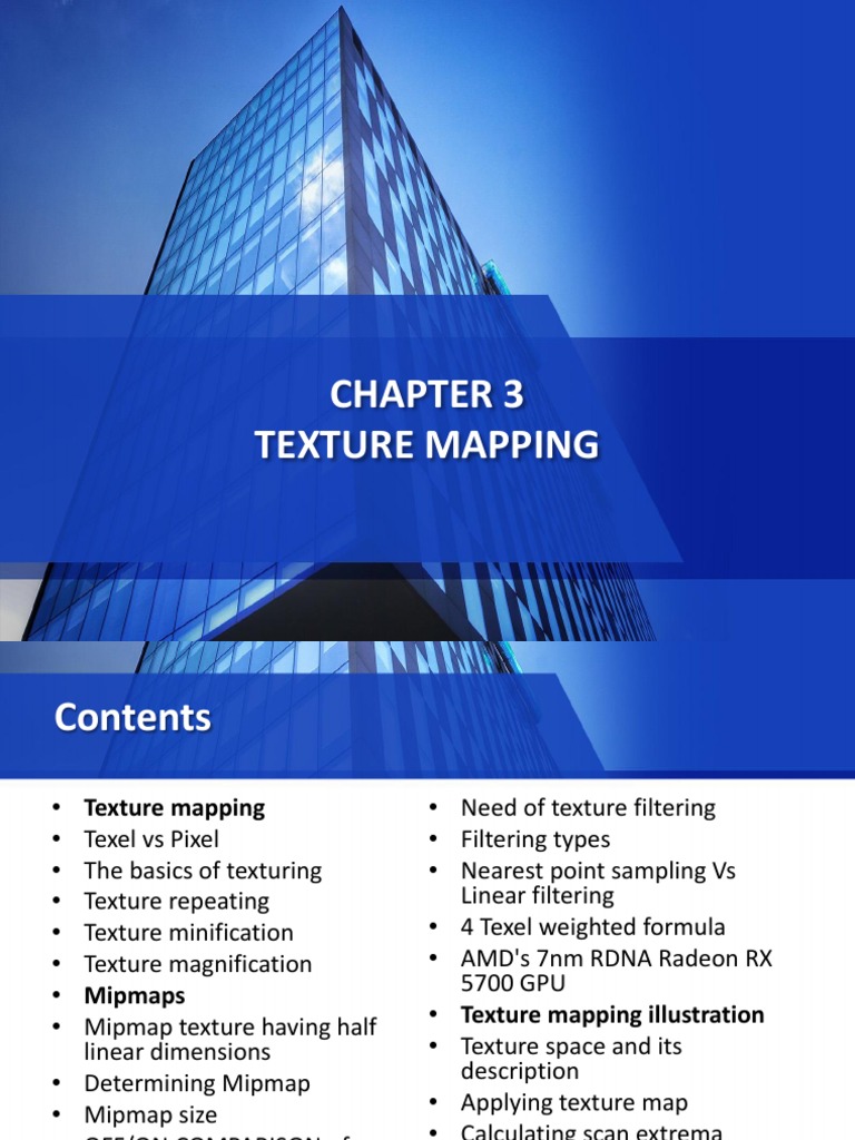 Chapter 3 Textures Mapping | PDF | Texture Mapping | Anisotropy