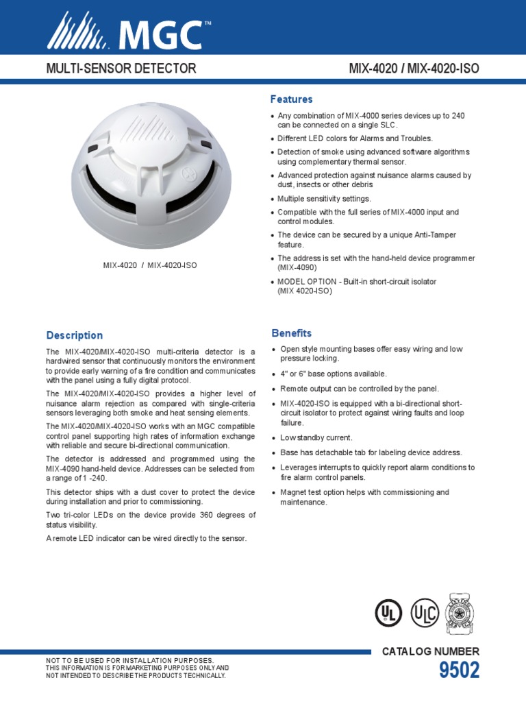 CAT 9502 - MIX 4020 MIX 4020 ISO - Multi Sensor | PDF | Sensor | Electrical Engineering