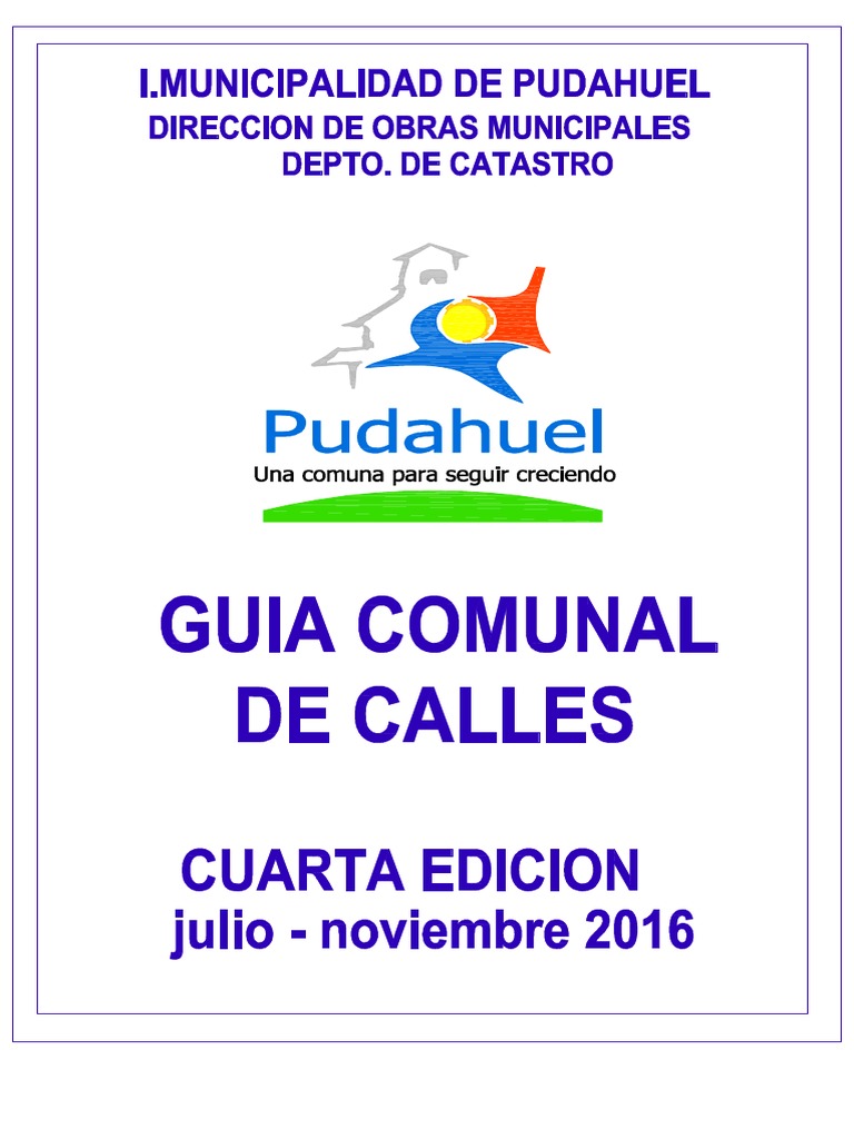 Guía de Calles Rural Oriente y Poniente | PDF