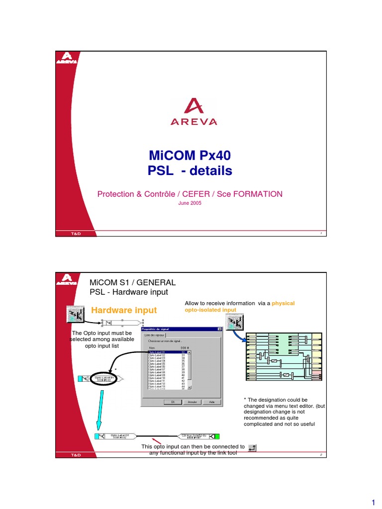 Micom SI Px40 PSL Détails | Download Free PDF | Relay | Logic Gate