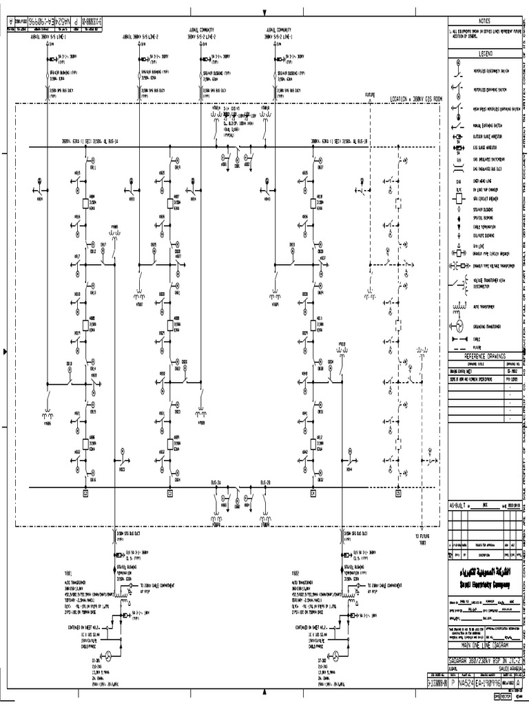 SADARAH 380kV SS Main One Line Diagram | PDF
