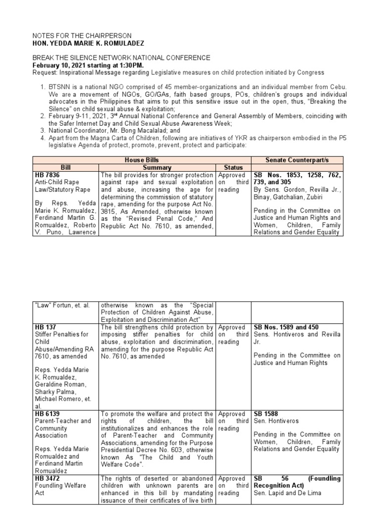 Hon. Yedda Marie K. Romuladez: February 10, 2021 Starting at 1:30PM ...