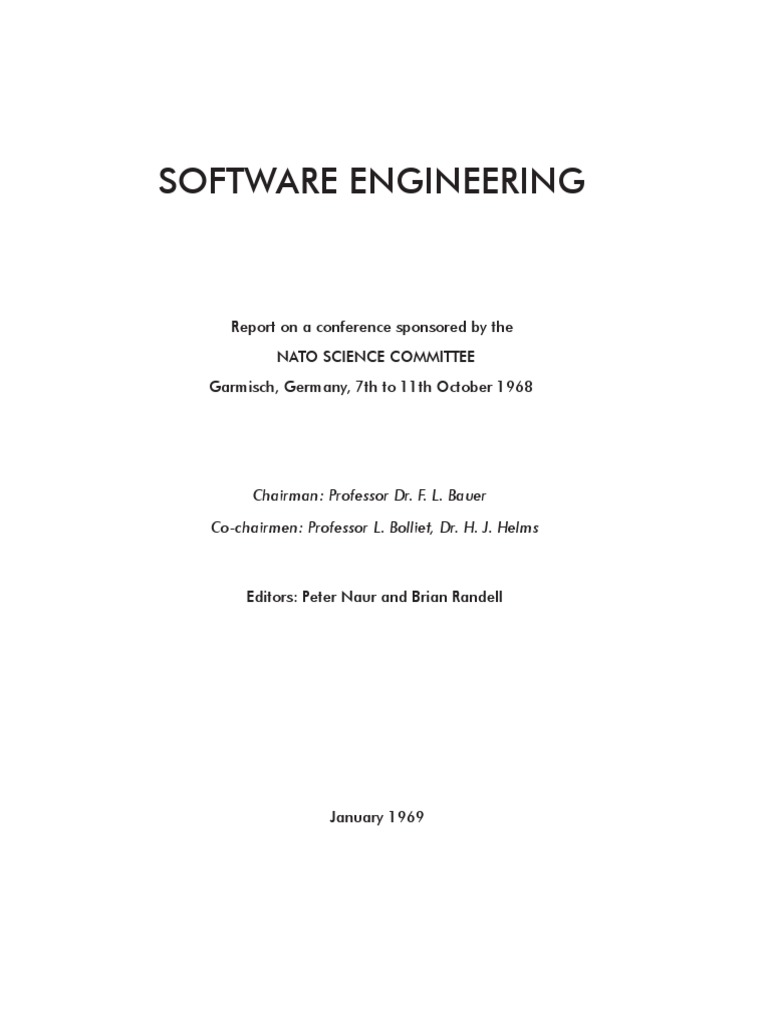 NATO Software Engineering '68 | PDF | Engineering | Software