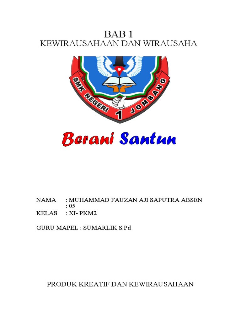 Peta Konsep Kewirausahaan Kelas 11 | PDF | Karier & Perkembangan ...