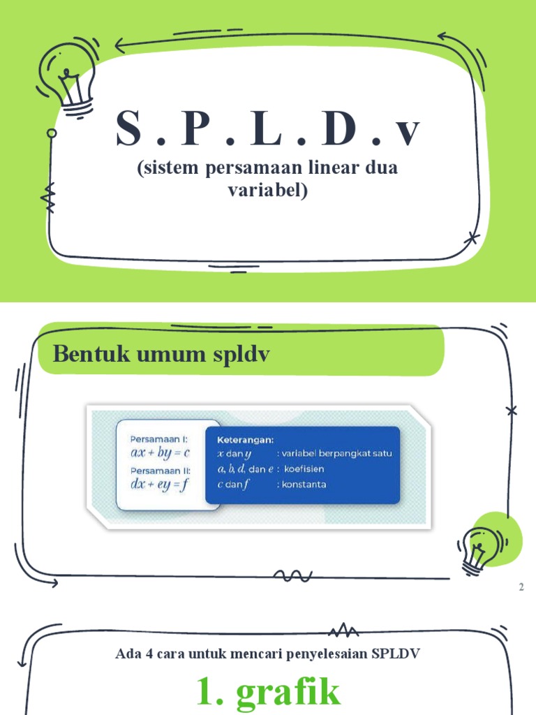 Metode Penyelesaian SPLDV Kelas 8 | PDF | Metode & Bahan Ajar