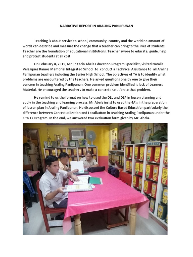 Narrative Report On Remedial Reading