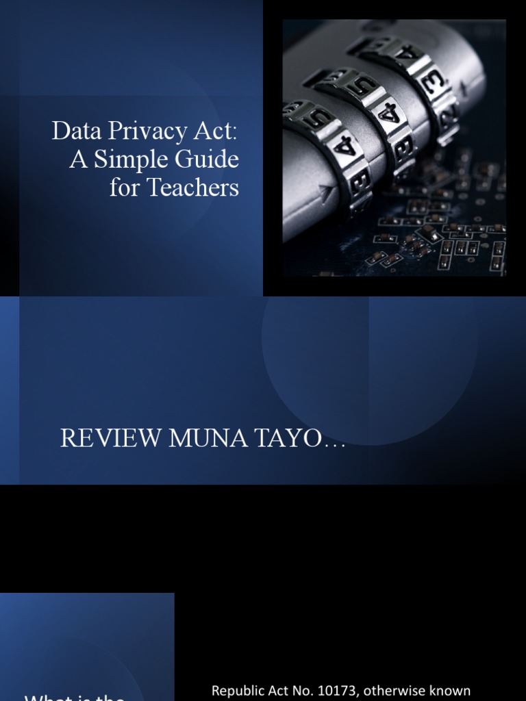 Data Privacy Act A Simple Guide For Teachers | PDF | Privacy | Social Media