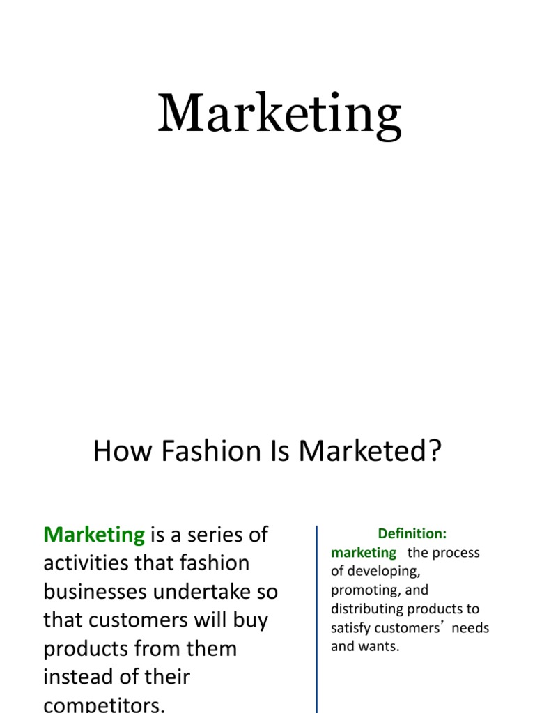 How Fashion Marketing Works | PDF | Marketing | Market (Economics)